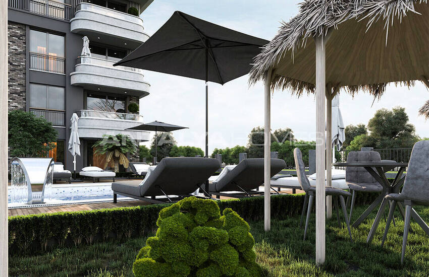 Flats in a Complex with Pool and Parking in Aksu Antalya