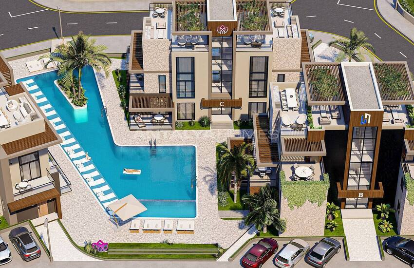 Loft Apartments at Walking Distance from Sea in North Cyprus Iskele