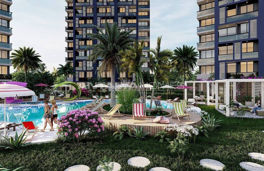 Mersin Tece'de Aquaparklı Site İçerisinde Satılık Daireler