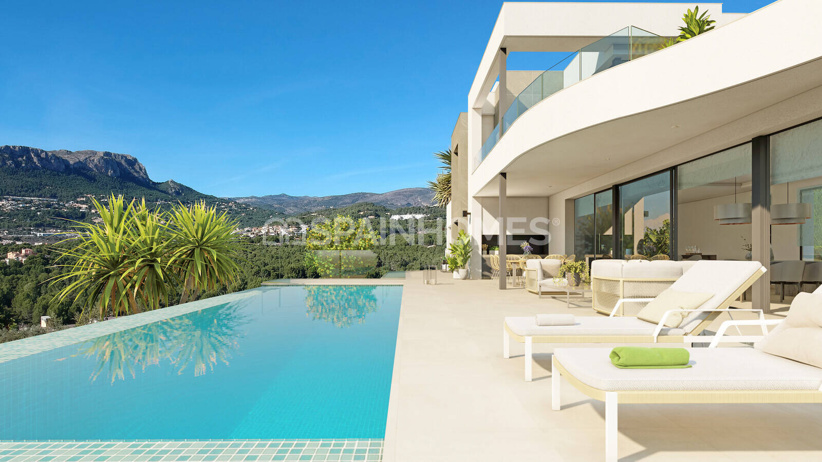 Sea View Stylish Villa with a Swimming Pool in Calpe Alicante