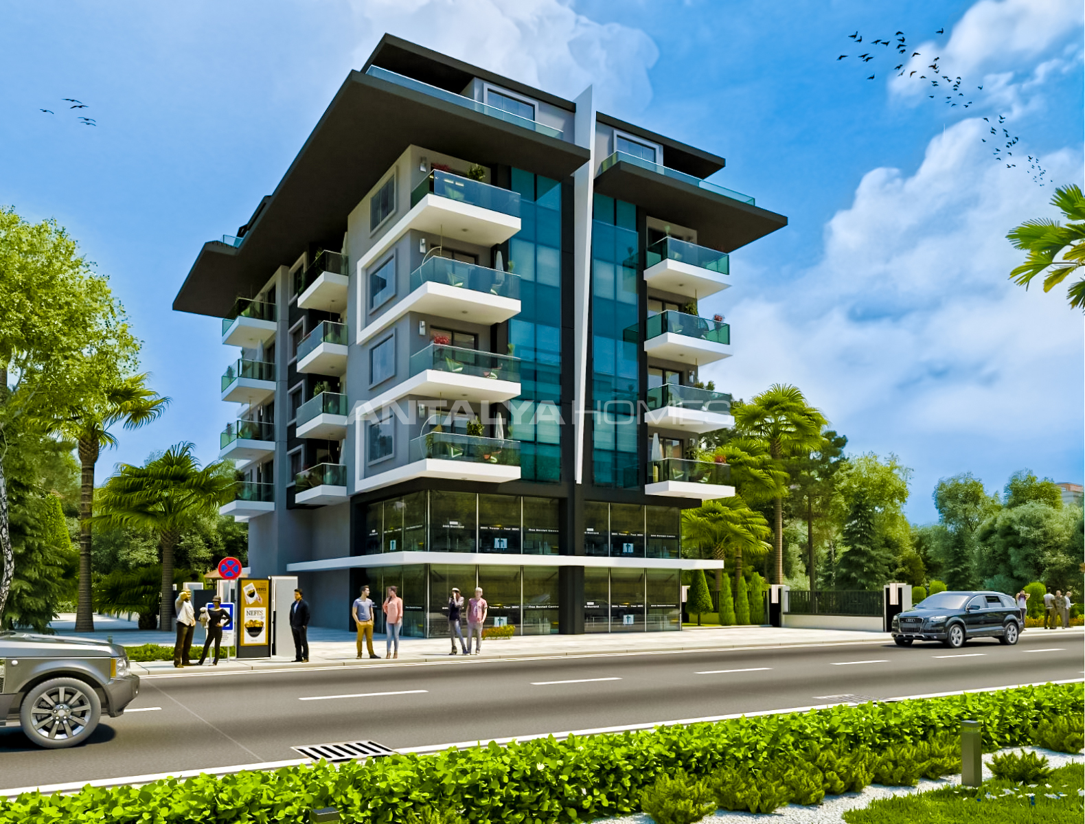 Modern Flats 80 m to the Sea in Alanya in a Luxury Complex