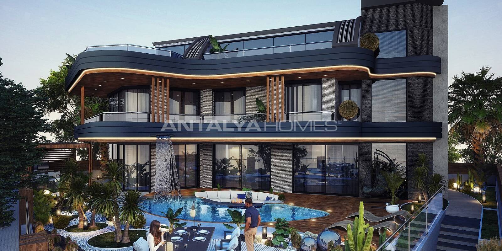 Luxury Detached House with Amazing Views in Alanya