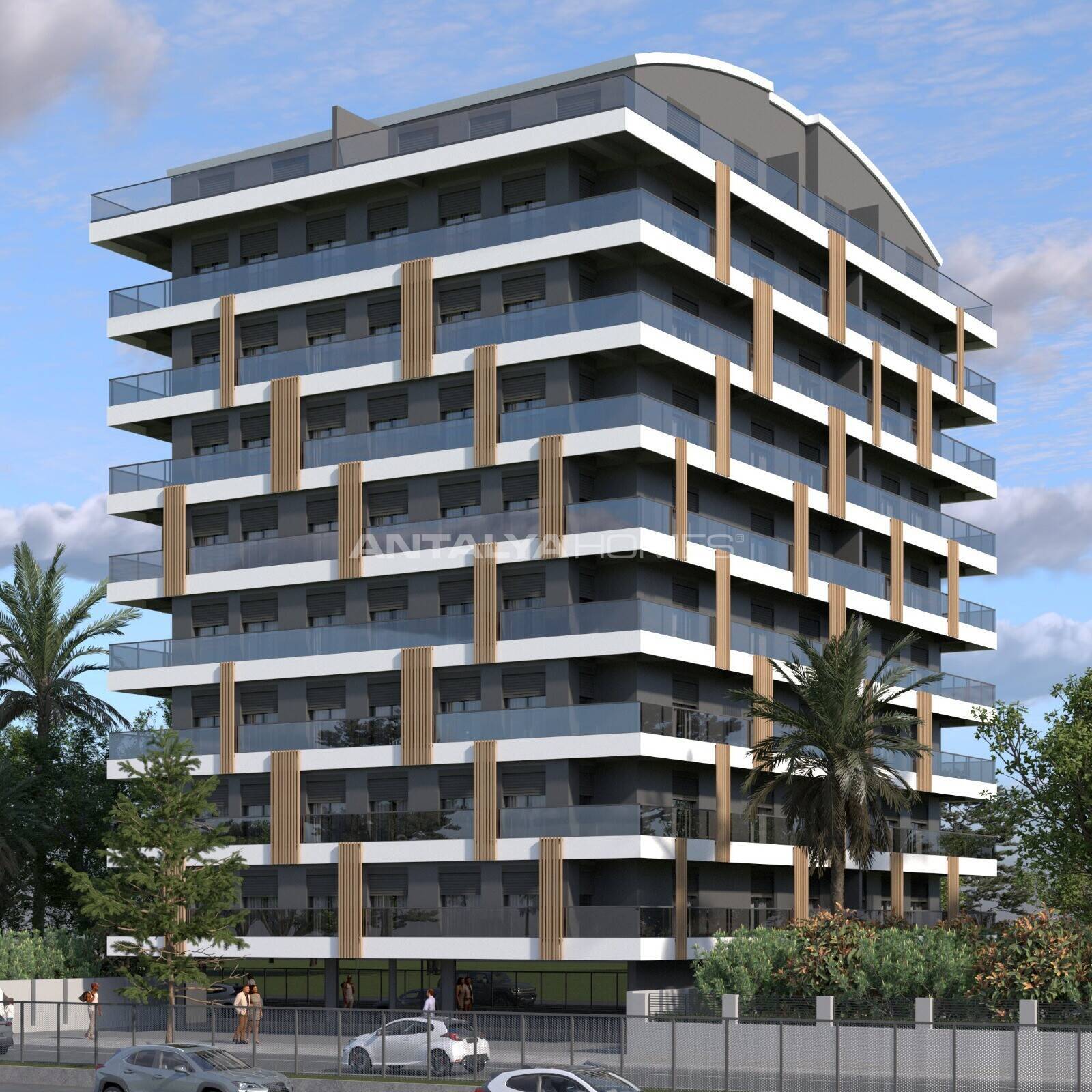 Newly Built Flats in Antalya Near Gulluk Street and Sea