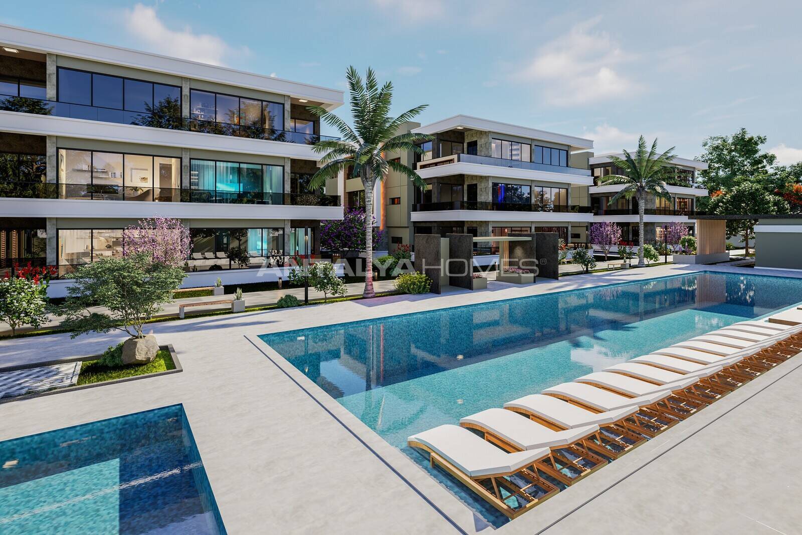 Stylish Real Estate in a Project in Antalya Dosemealti