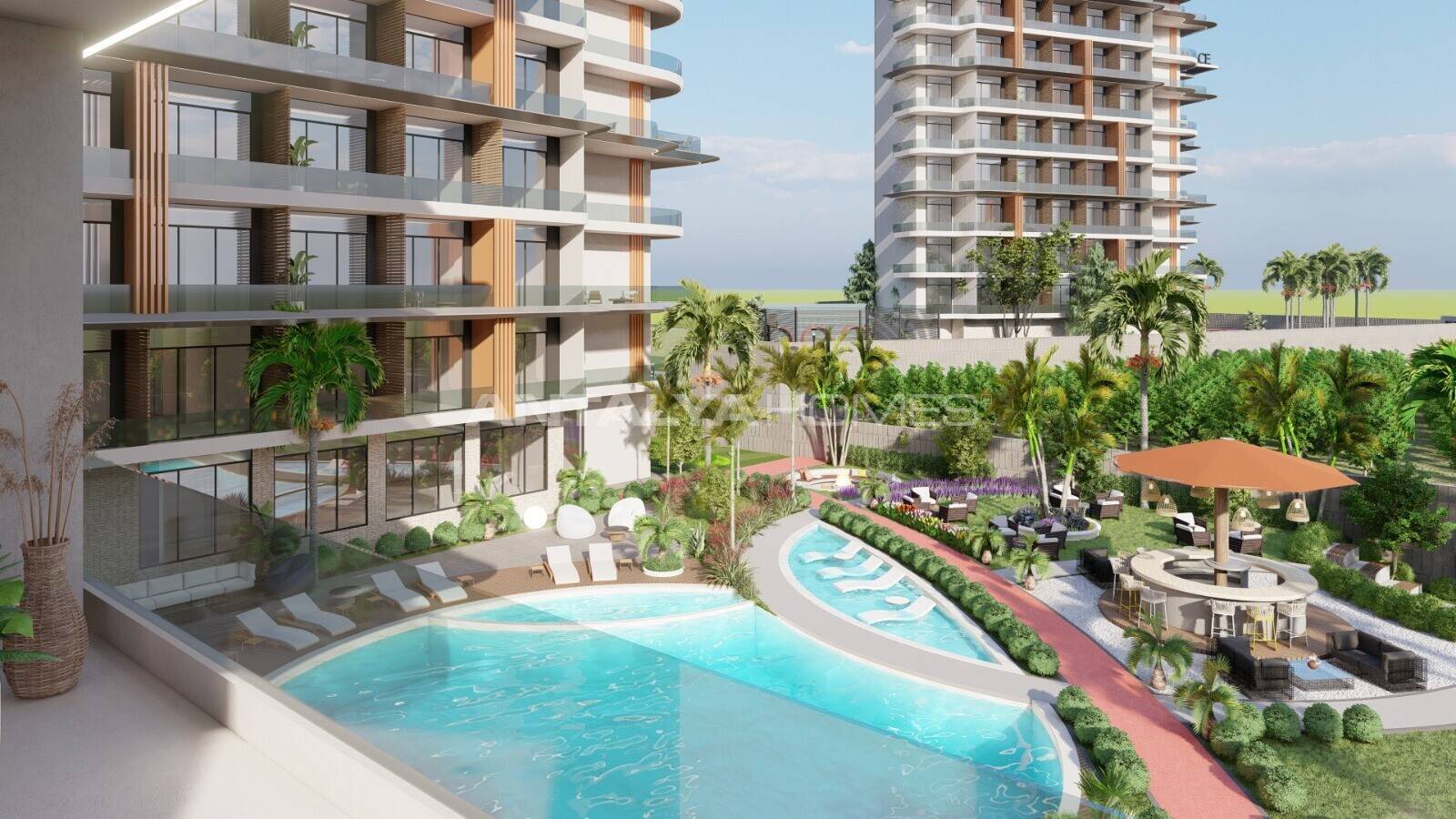 Flats in Complex with Hotel Concept and Rich Amenities in Alanya