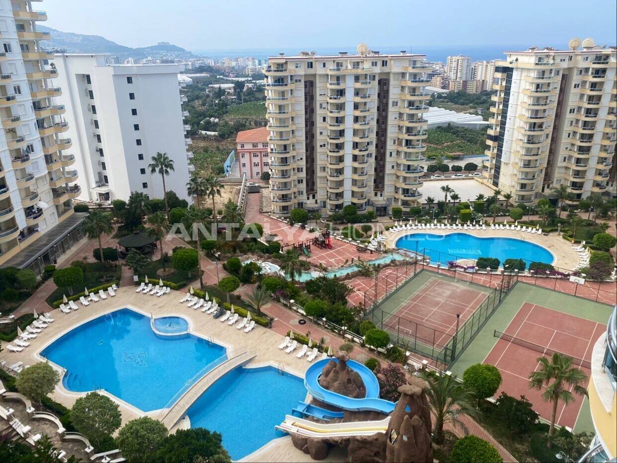 Möblierte Wohnung mit Meerblick in Mahmutlar Alanya