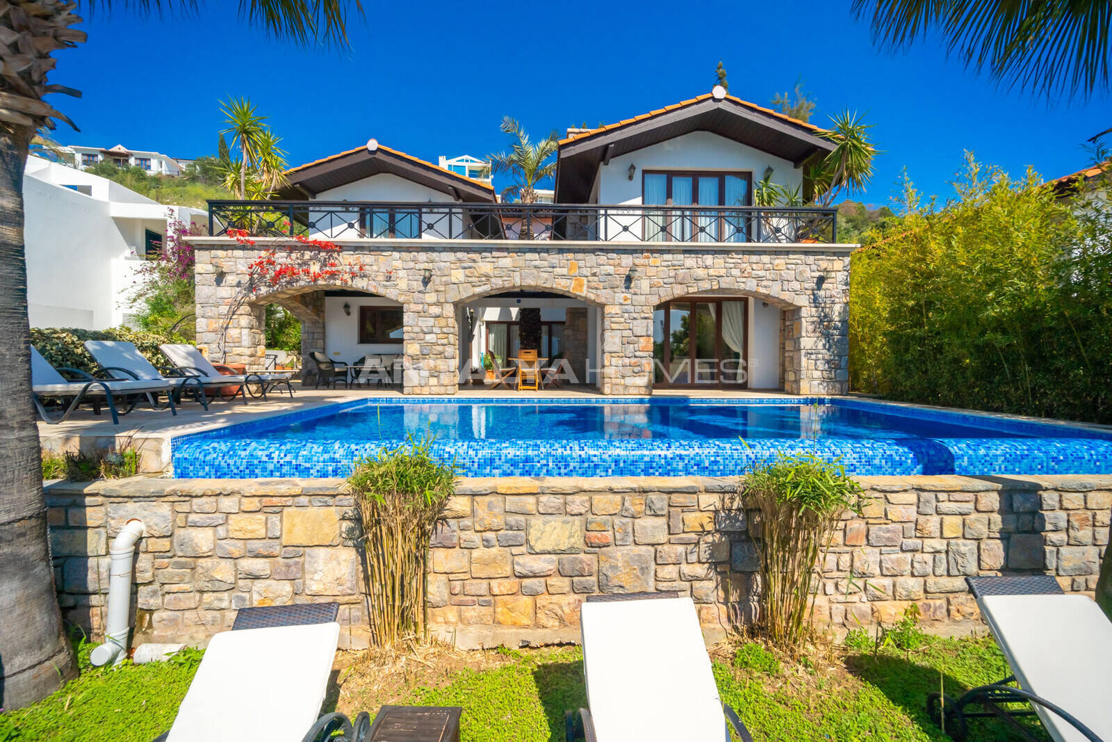 Beachfront House with Private Beach Access in Kalkan Antalya