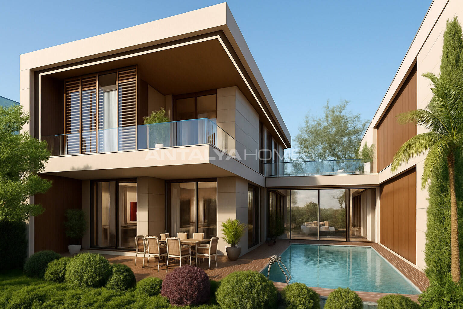 Fristående villor med pool och trädgård i Antalya Döşemealtı