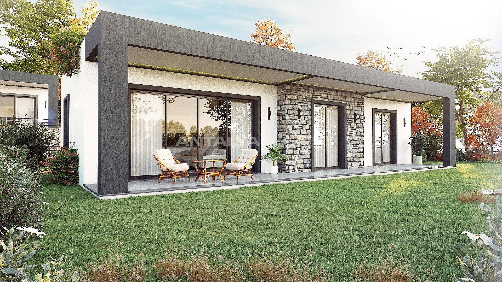 Single Floor Villas with Nature View in Center of Bodrum