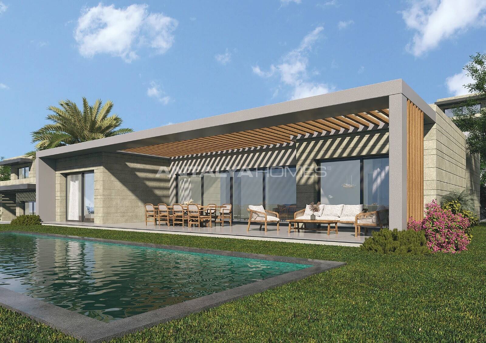 Panoramic Sea View Villas For Sale in Bodrum Gundogan