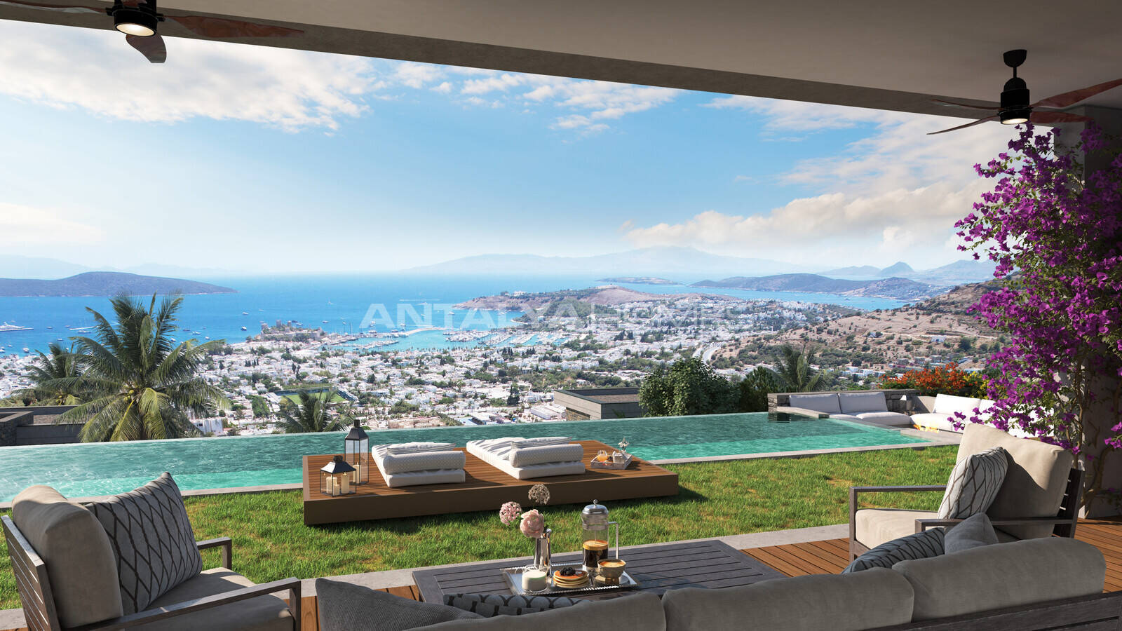 Modern Houses with Castle Views in Bodrum Center