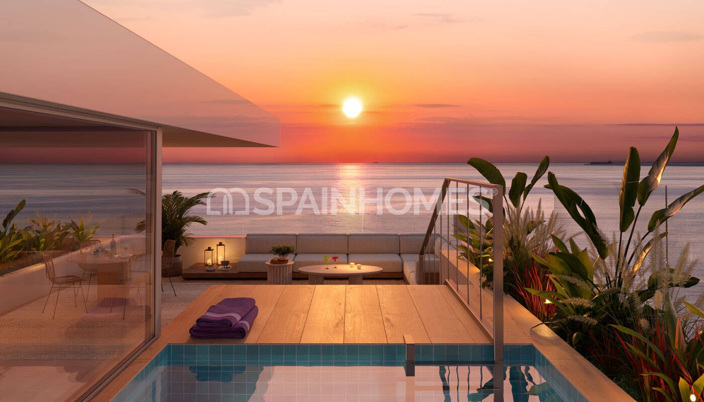 Flats in a Beachfront Complex with Pool in Girona Costa Brava