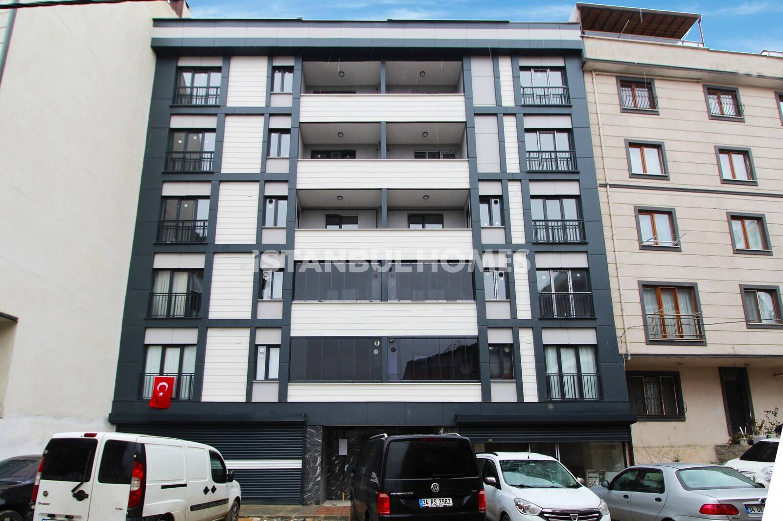 Apartments in a New Building Near the Subway in Istanbul