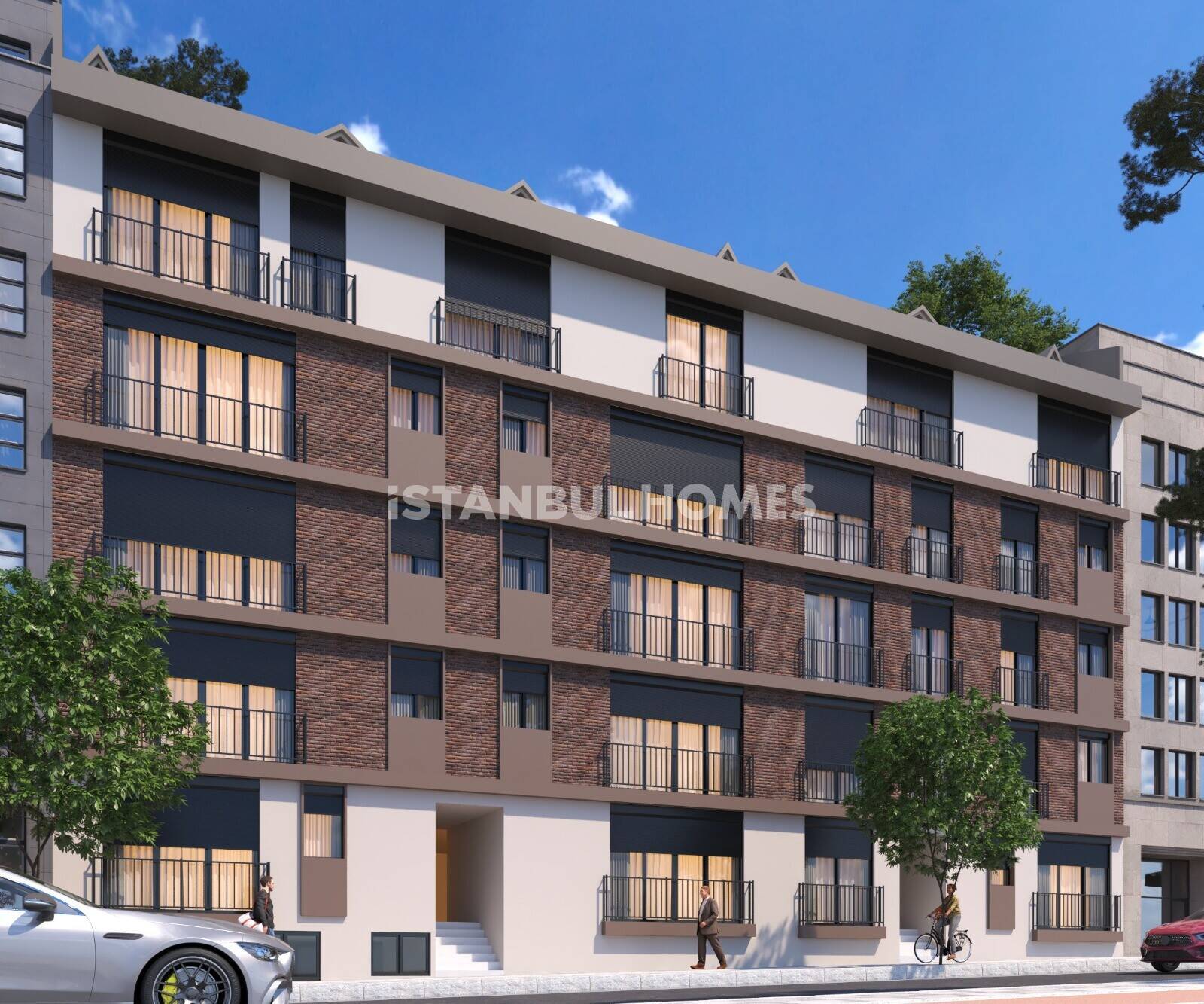 Properties in a Complex Near Moda Beach Park in Kadikoy
