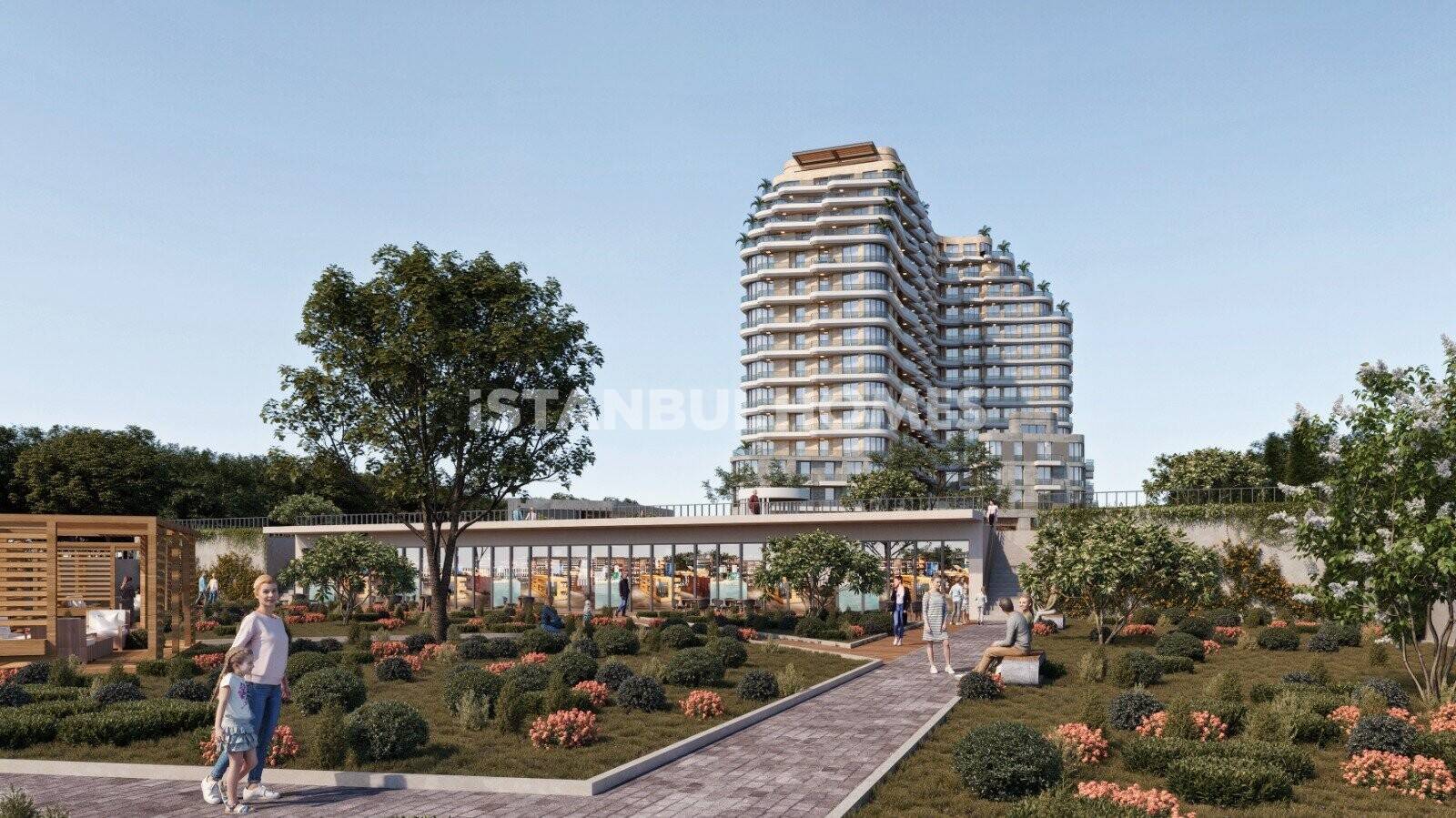 Lake View Flats in Complex in Istanbul Buyukcekmece