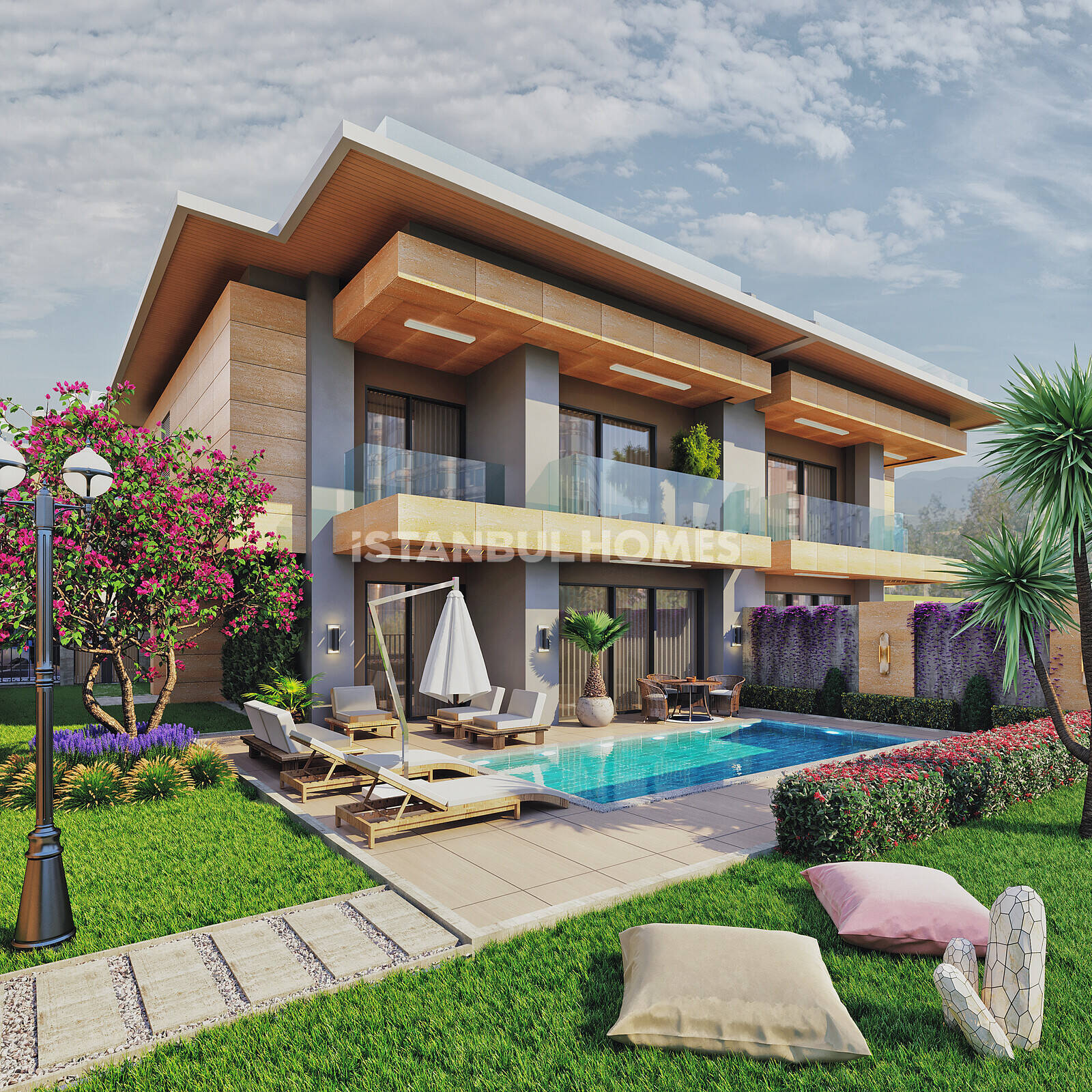 Triplex Houses with Private Pools and Gardens in Istanbul