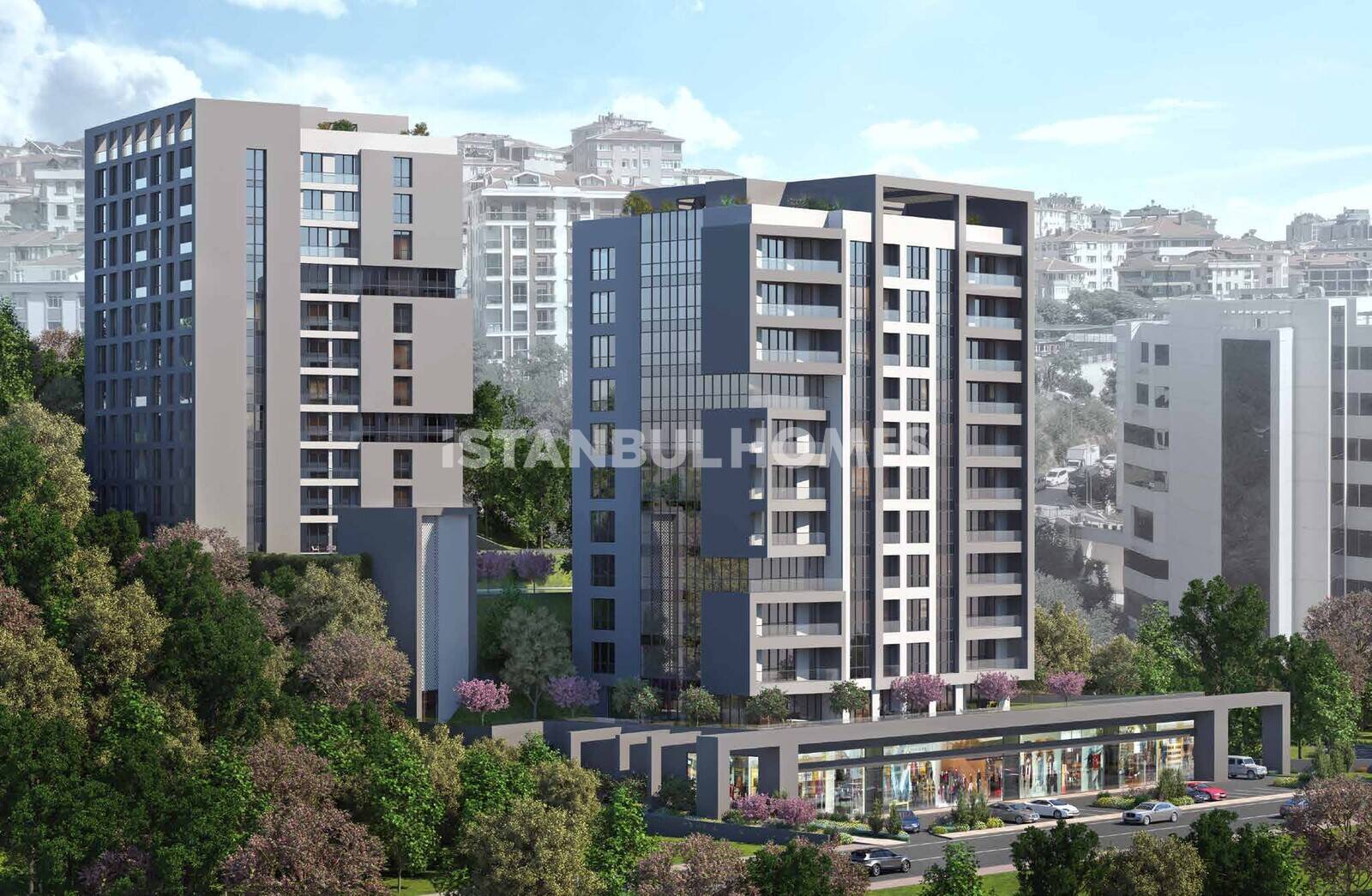 Flats with Bosphorus Views Near Metro in Şişli, İstanbul