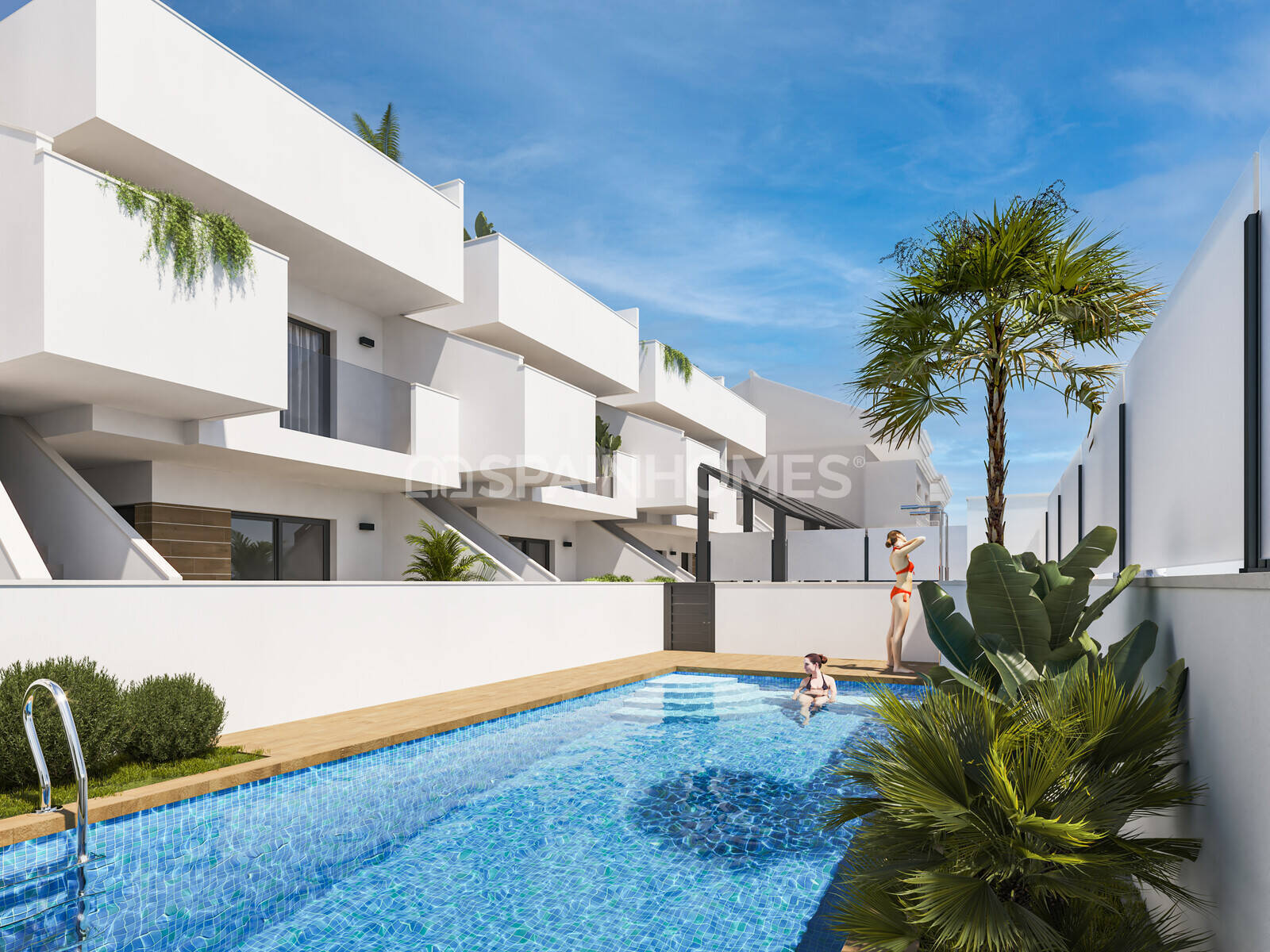 Chic 1 or 3 Bedroom Flats with Pool in San Pedro del Pinatar