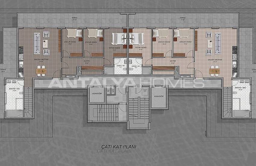 Alanya Woningen met Luxe Design in Centrum van Avsallar