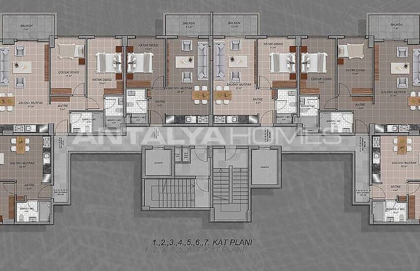 Alanya Woningen met Luxe Design in Centrum van Avsallar