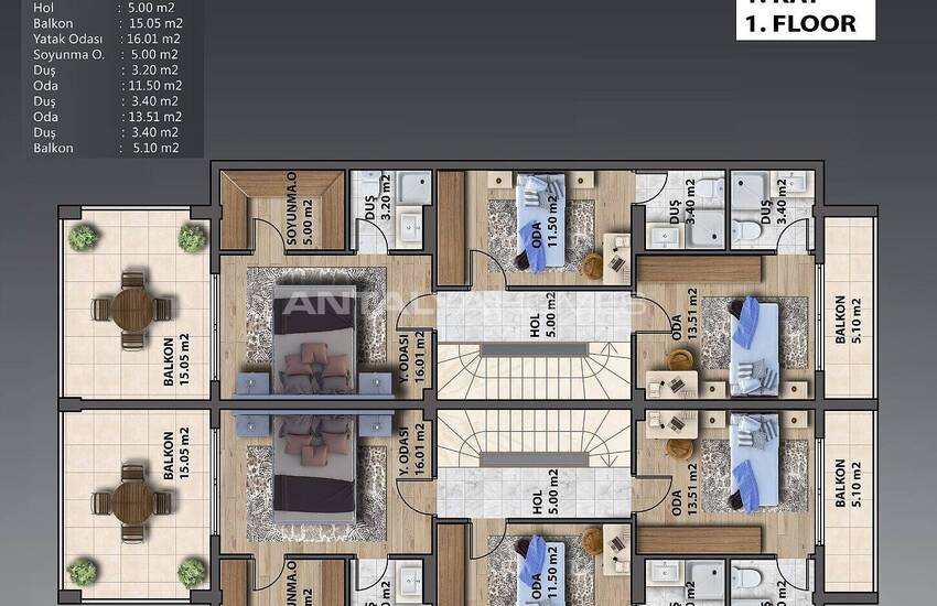 Modern Triplex Twin Villa in Bursa Nilufer